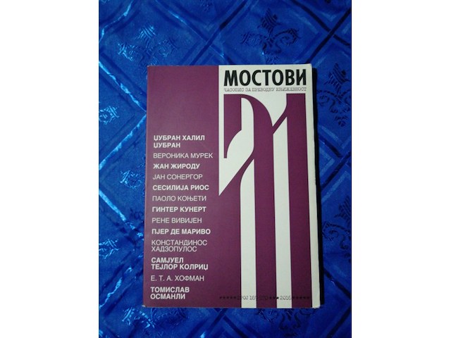 MOSTOVI broj 169 - 170, 2016.
