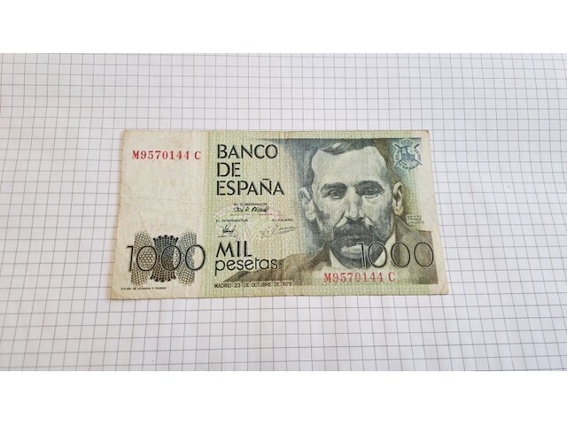 ŠPANIJA 1000 PESETAS 1979 GODINA