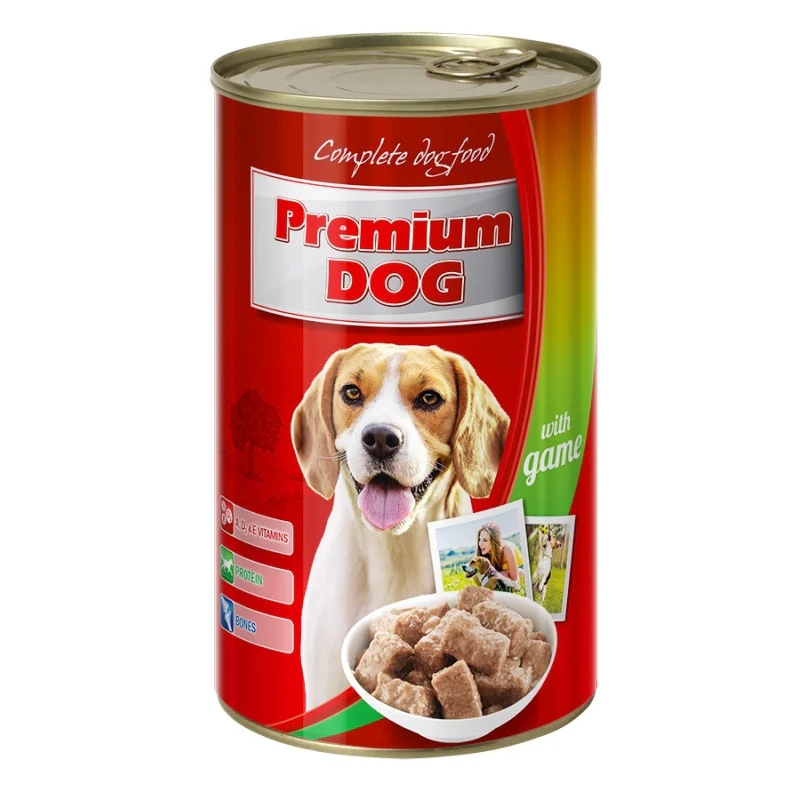 Premium Dog konzerva za pse 1240g – divljač