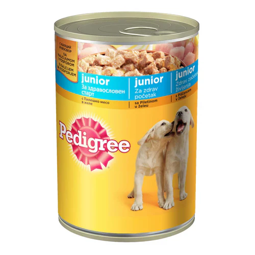 Pedigree Junior konzerva – piletina u želeu 400g