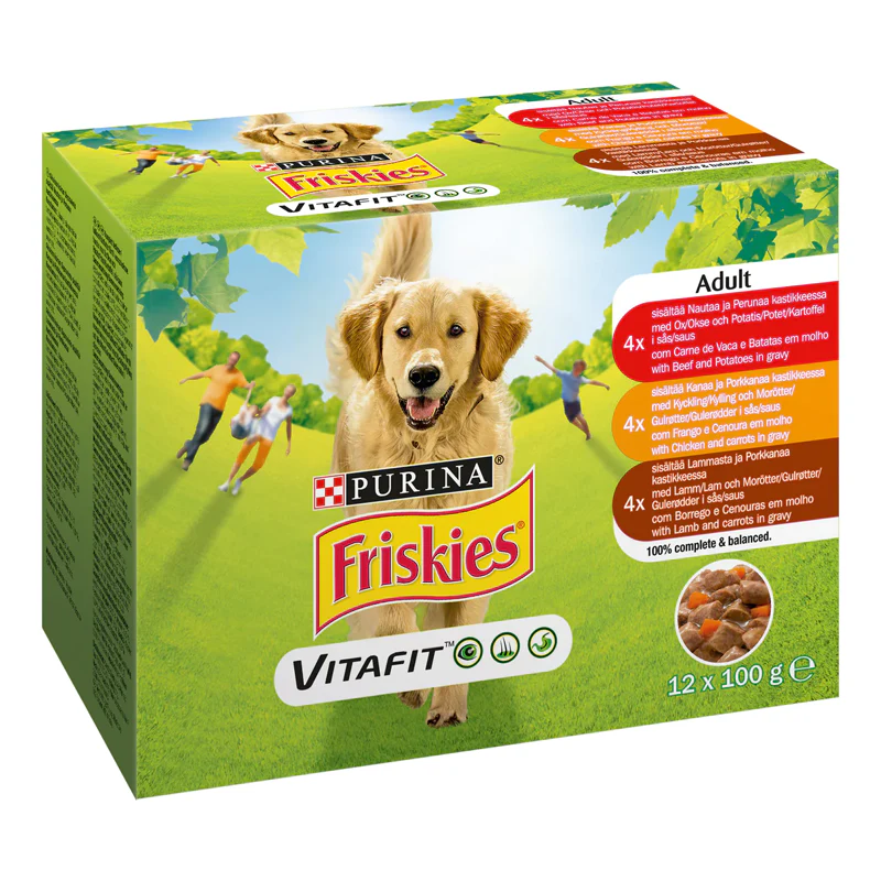 Friskies Adult Multipack 12×100g – govedina, piletina i jagnjetina u sosu
