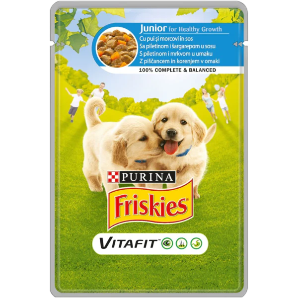 Friskies Junior Piletina i Šargarepa 100g – vlažna hrana za štence