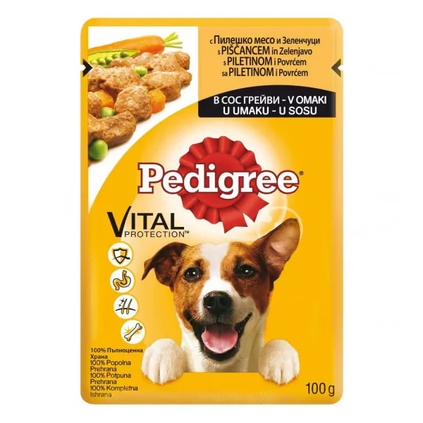 Pedigree Adult Piletina u sosu 100g – vlažna hrana za pse