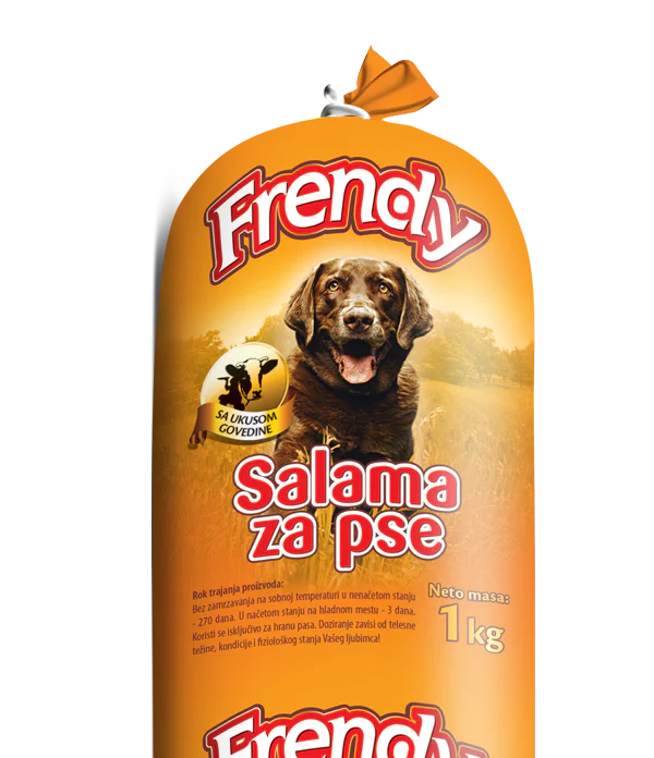 Frendy salama sa govedinom 1kg – kompletna hrana za pse