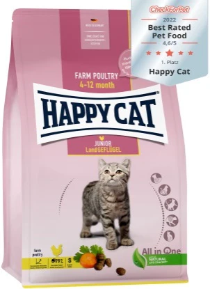 Happy Cat suva hrana za mačiće – Junior Farm Poultry 10kg