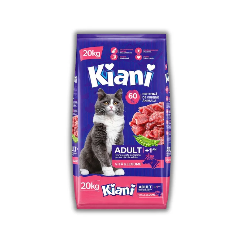 Kiani suva kompletna hrana za mačke – govedina 20kg