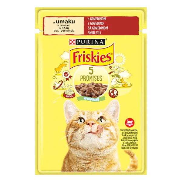 Friskies Adult kesica za mačke – govedina (85g)