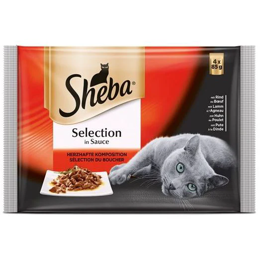 Sheba Select Slices multipack za mačke – mešani izbor u sosu (4×85g)