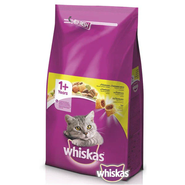WHISKAS briketi za mačke – piletina (1+, 300g)