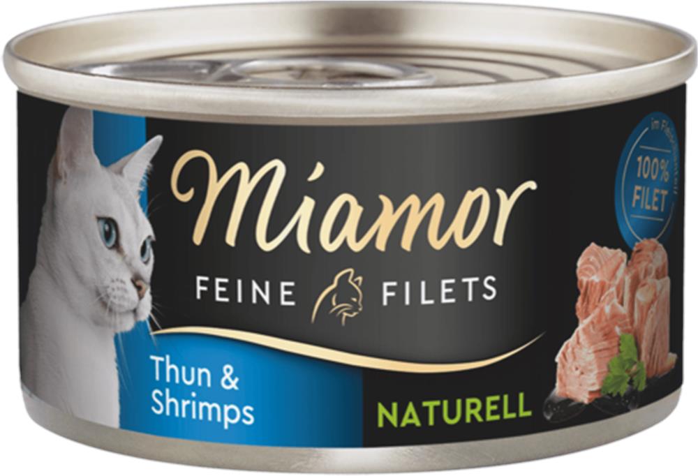 MIAMOR FEINE FILETS TUNA I SKAMPI, KONZERVA ZA MACKE 80G
