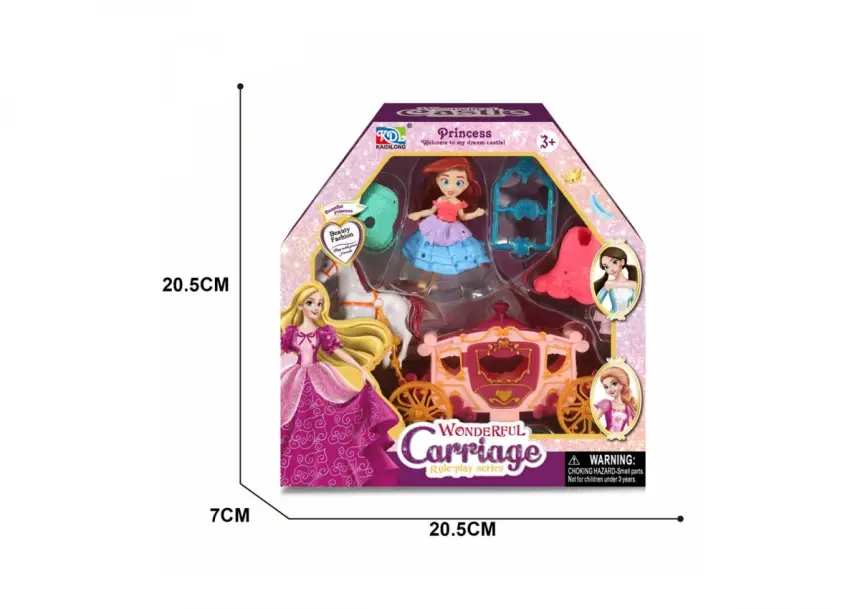 Set kraljevska kočija sa lutkom
