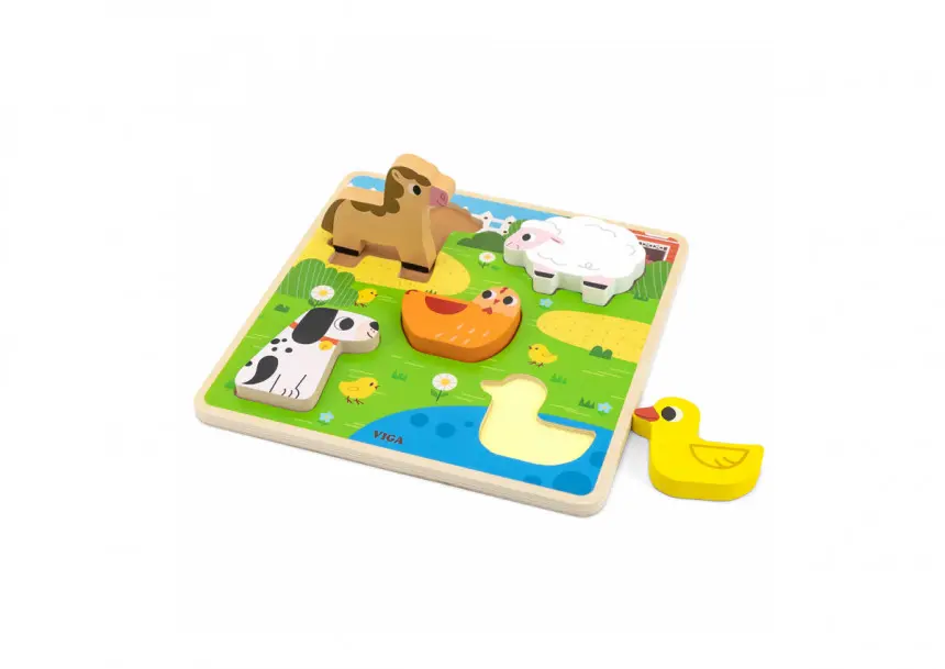 Viga taktilne puzzle farma