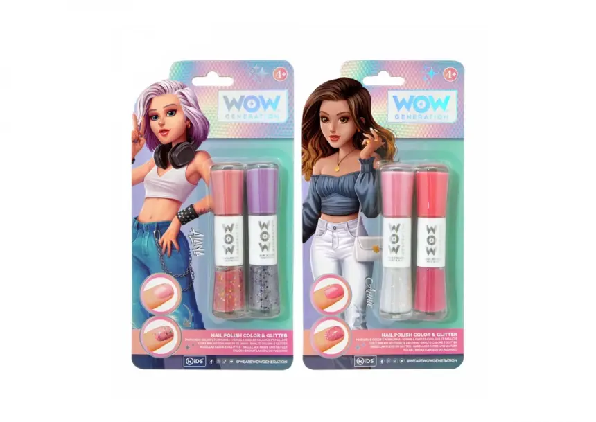 WOW Generation colour&glitter lak za nokte set 2 kom