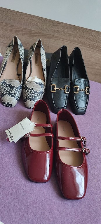 Massimo Dutti kožne 6000,mokasine crne kožne 2000 nove,nove Bordo
