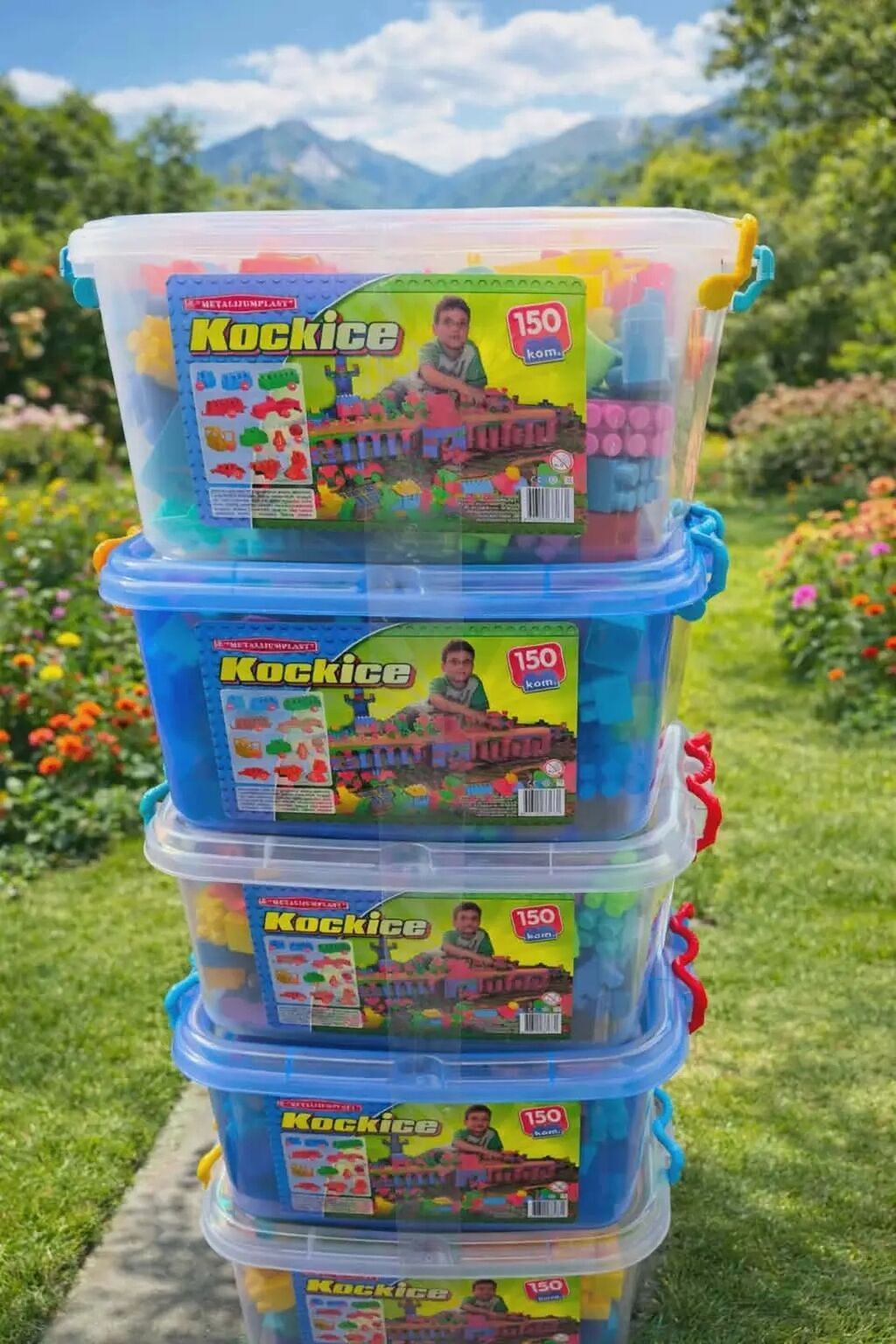 Veliki set plastičnih kockica – 150 komada - Set sadrži 150