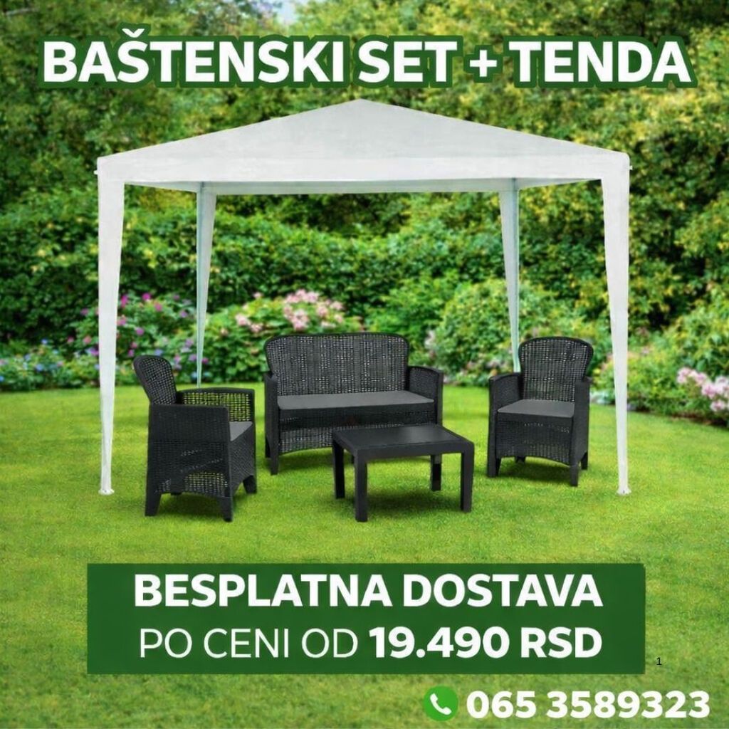 Set za dvorište + tenda – 19.490 RSD uz BESPLATNU DOSTAVU Kontakt