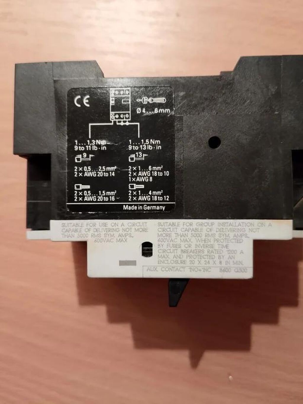 SIEMENS motorska zaštitna sklopka 3VU133-1MM00. SIEMENS motorska