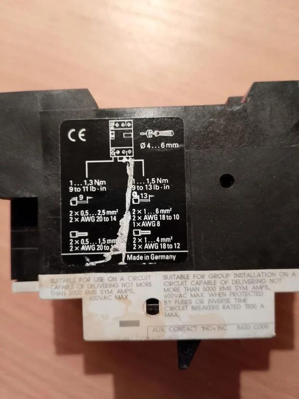 Motorska zaštitna sklopka 3VU1300-1MJ00. SIEMENS motorska zaštitna