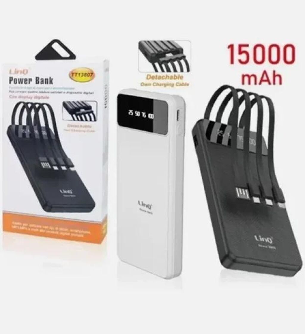Power bank baterija 15000mAh LinQ TT13807 NOVO. Power Bank 15000mAh