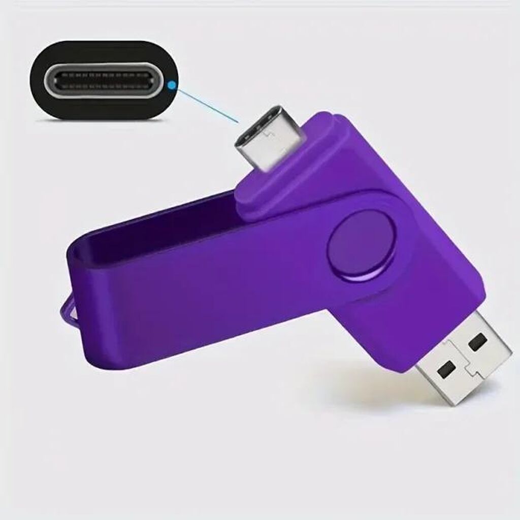 USB flash memorija(dvostruki-USB i C ulaz) 128MB NOVO. DUALNA FLEŠ