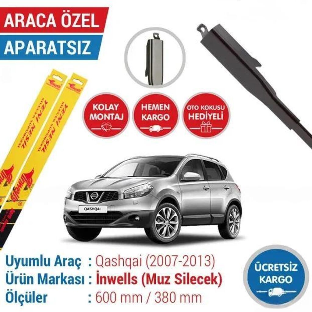 Tispki aero brisaci Nissan Qashqai 07-14. U pitanju su turski brisaci