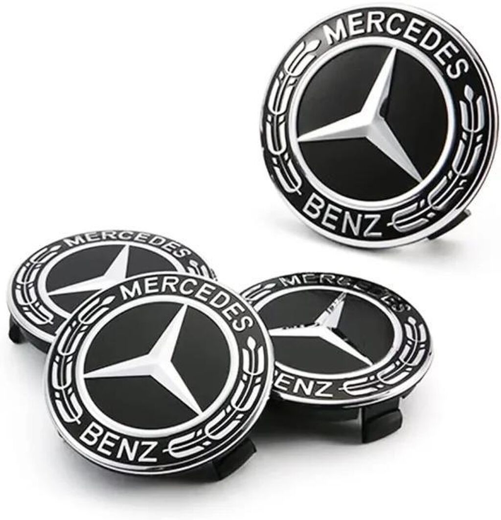 Cepovi za felne Mercedes 75mm - crni. Cepovi za felne Mercedes - vise