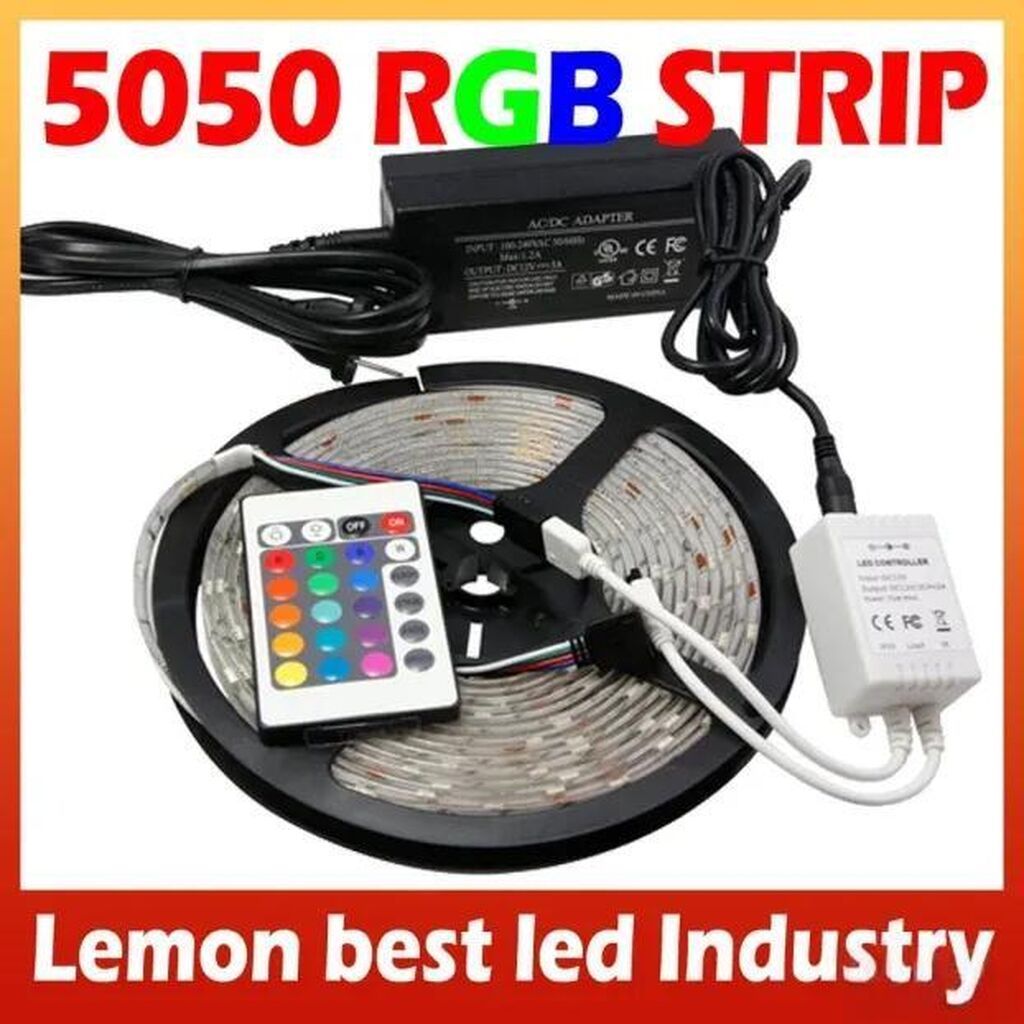 RGB led traka 5050 smd. RGB 5050 Led traka 5 metara sa daljinskim i
