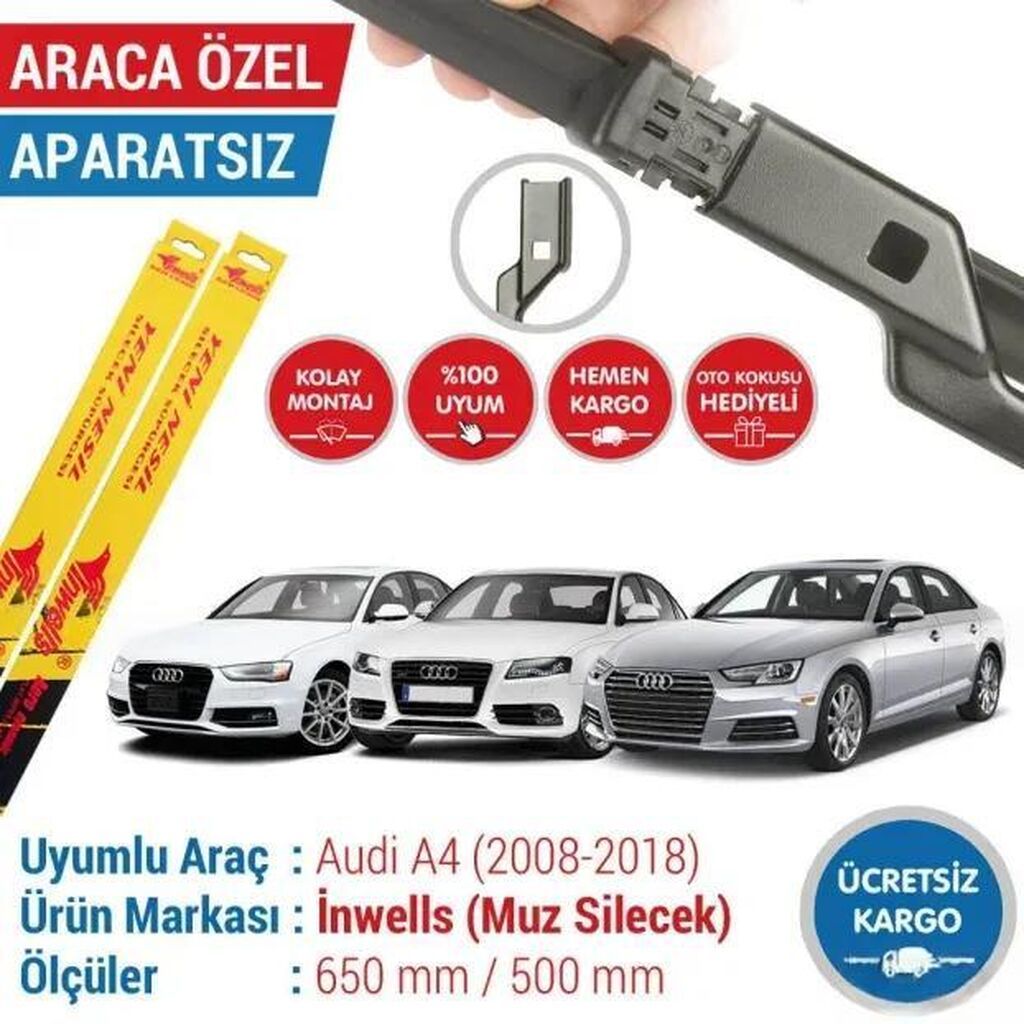 Tipski aero brisaci Audi A3, A4, A5, A6, Q3, Q5. U pitanju su turski