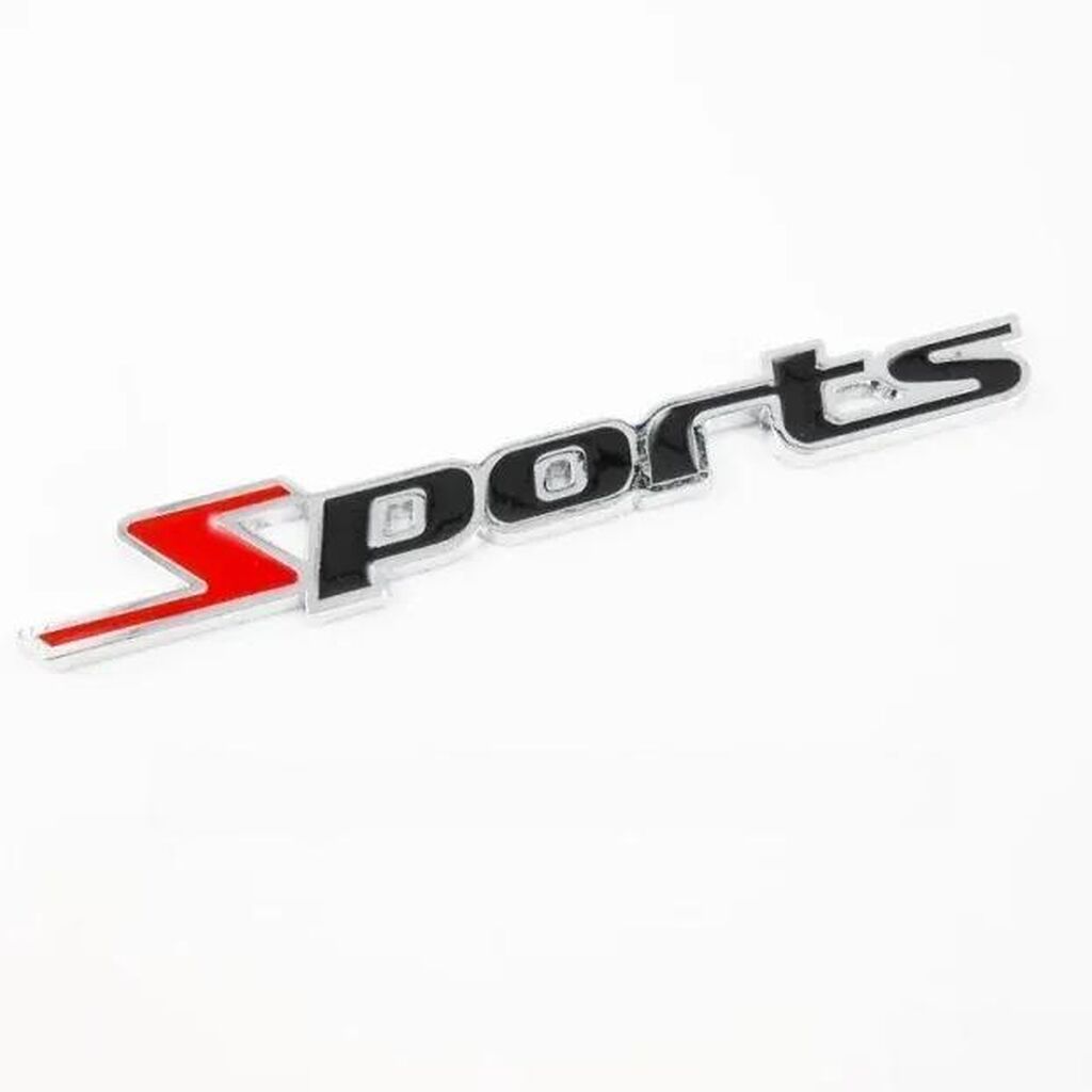Sports znak natpis samolepljiv metalni. Samolepljiv znak oznaka Sports