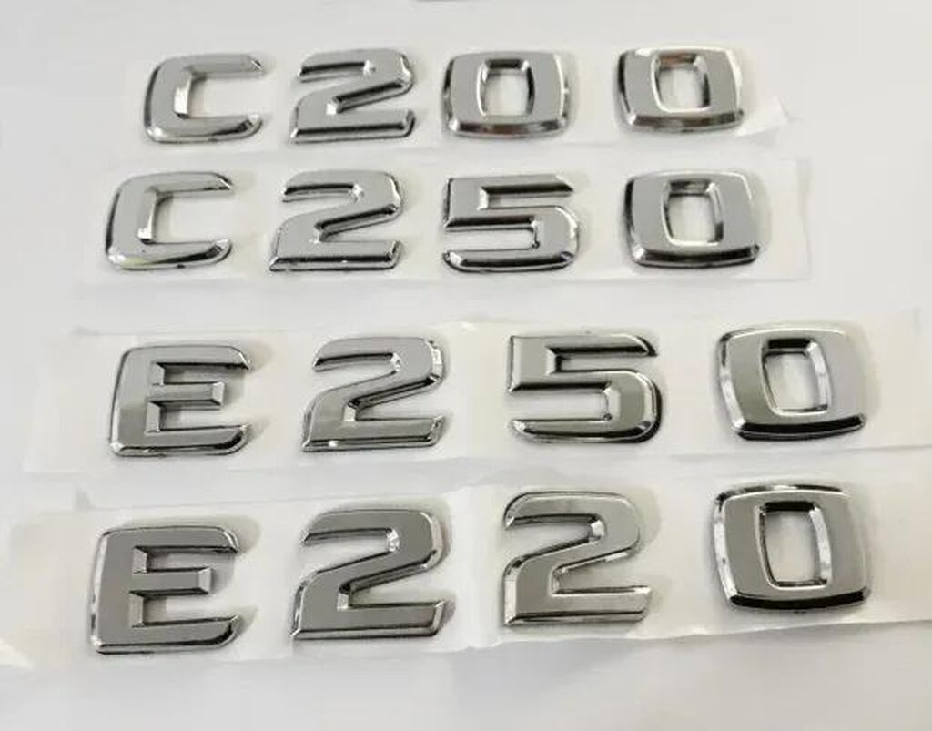 Mercedes znak c200, c250, e220, e250. Samolepljivi znakovi za