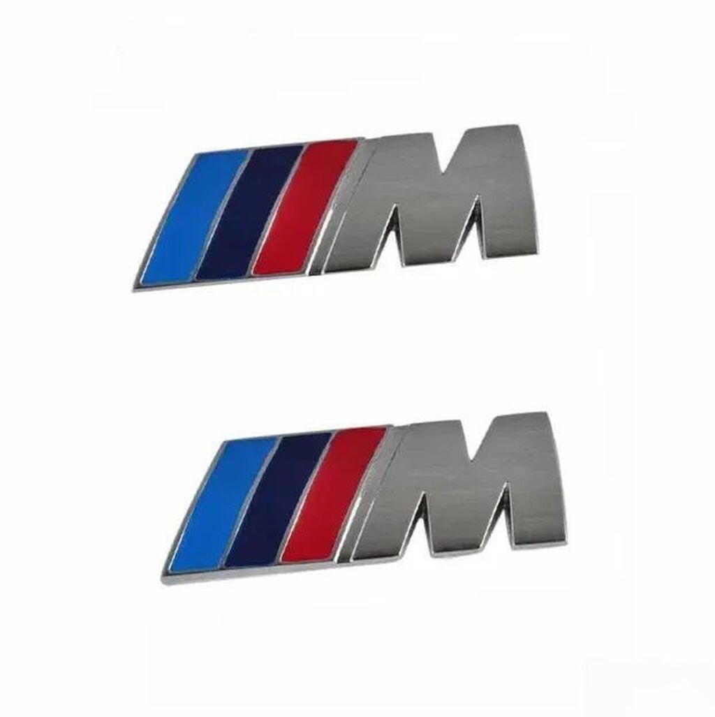 Znak za krilo Bmw M metalni x2. Samolepljiv metalni znak za krilo M