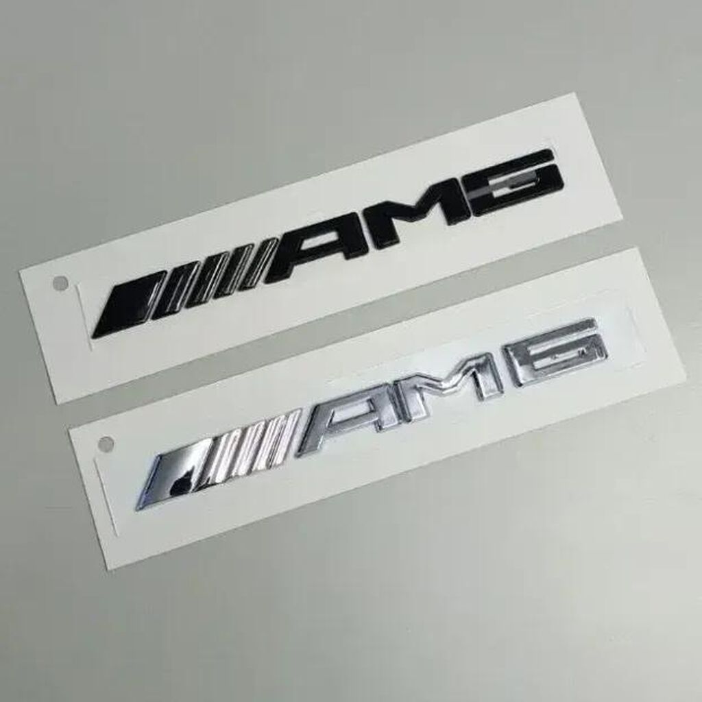 Mercedes AMG znak natpis samolepljiv. Samolepljiv znak AMG crni i sivi