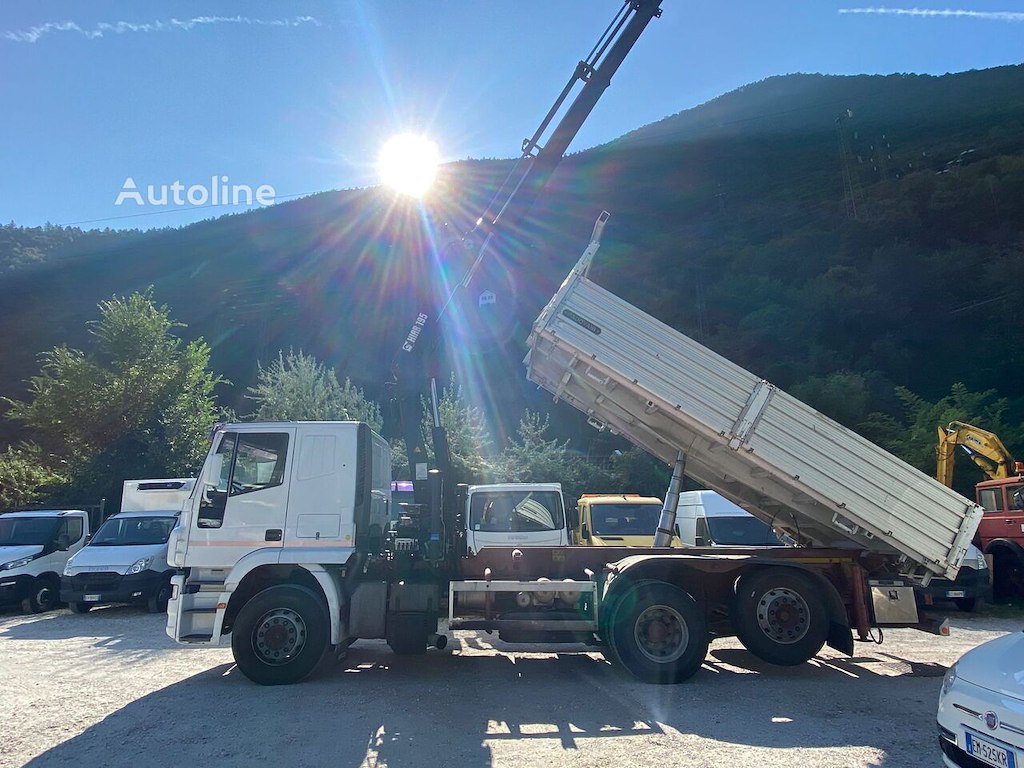 IVECO 260E42 6x2 Kipper mit kran Hiab 195 18m remote control kiper