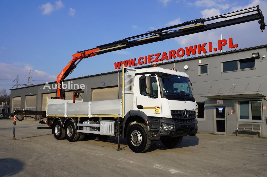 Mercedes-Benz Arocs 2636 6x4 / Fassi F195A.0.24 / 660 MTH / remote control / r kamion s ravnom platformom