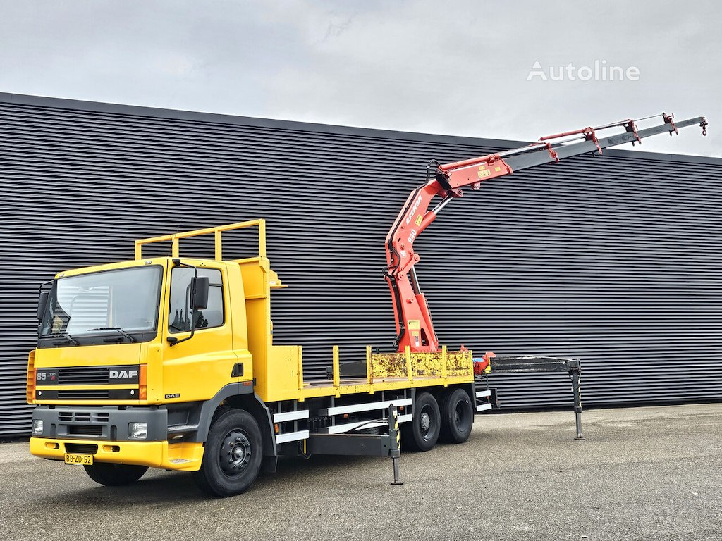 DAF CF 85.330 ATI / 40 t/m CRANE / KRAN / 8.500 km! kamion s ravnom platformom