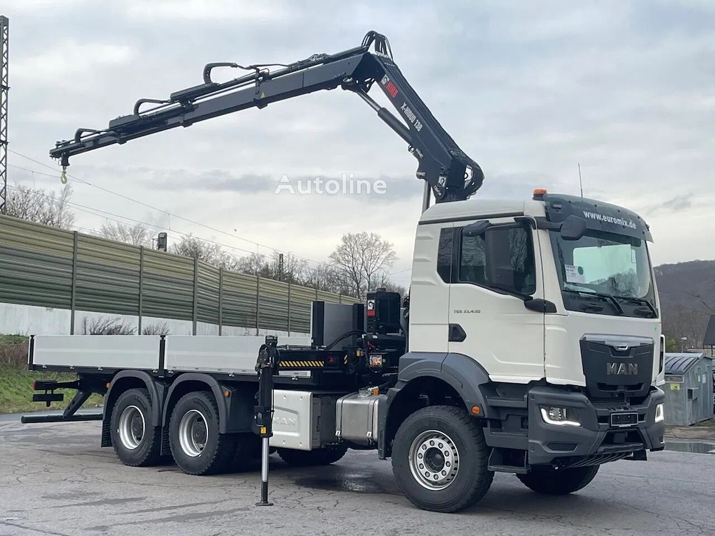 Novi MAN TGS 33.440 MAN TGS 33.440 6x4 Kran HIAB 138-3 kamion s ravnom platformom