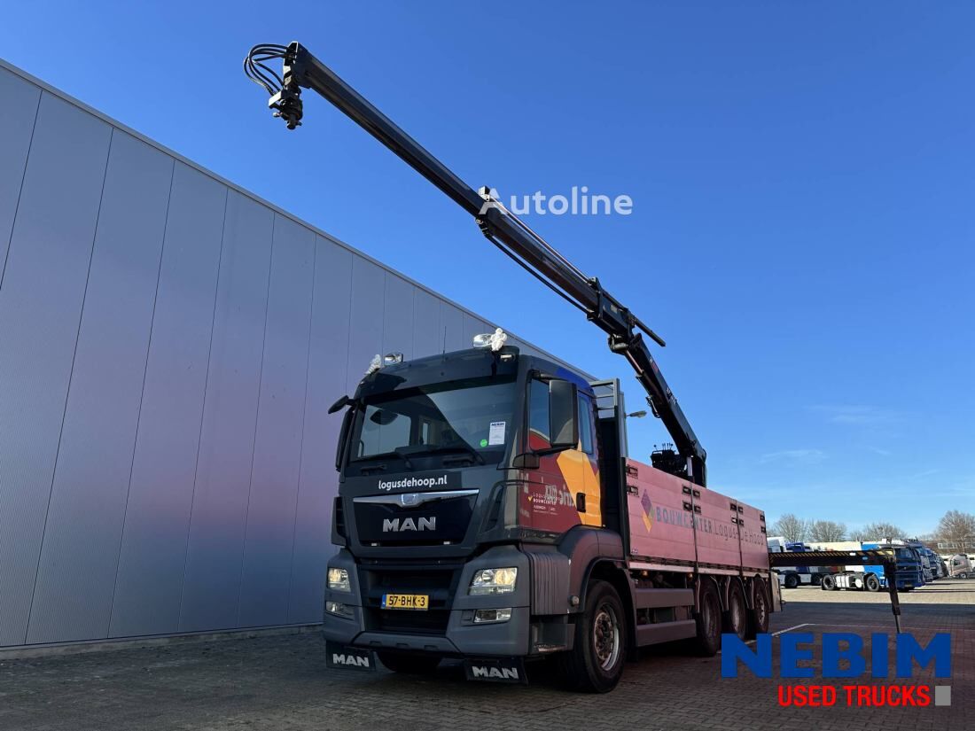 MAN TGS440 8x4 - HIAB 177K Pro Crane / Kran kamion s ravnom platformom