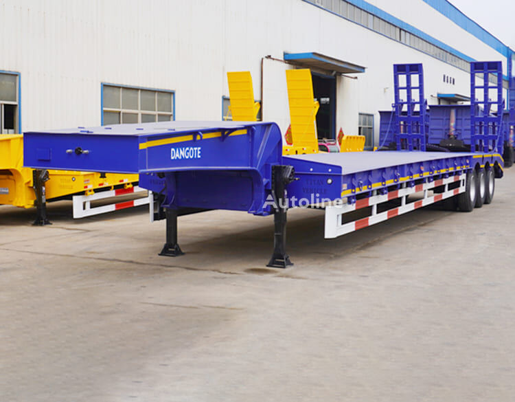 Nova Dangote Brand Low Bed Semi Trailer for Heavy Equipment Transport poluprikolica sa niskom platformom