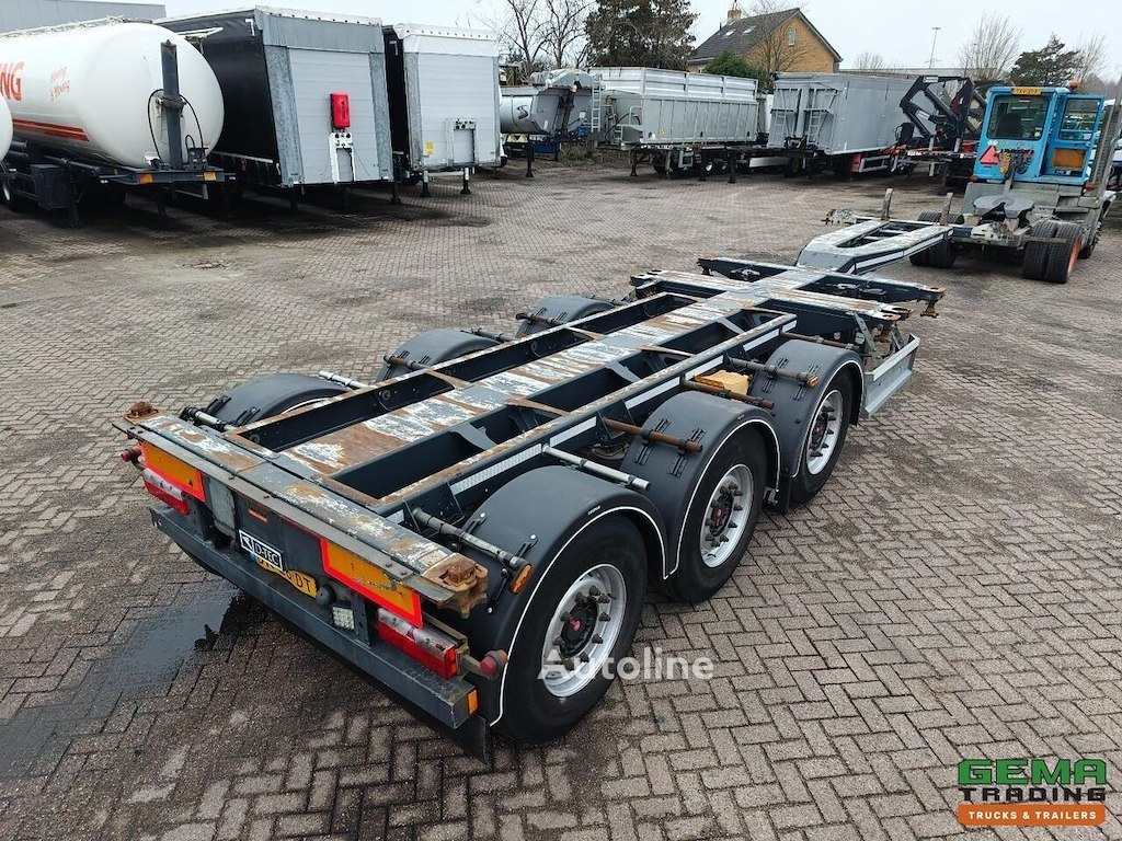 D-Tec FT-LS-S 3-axle SAF - Multi - Disc brakes - Lift axle - 3x extend poluprikolica za prevoz kontejnera