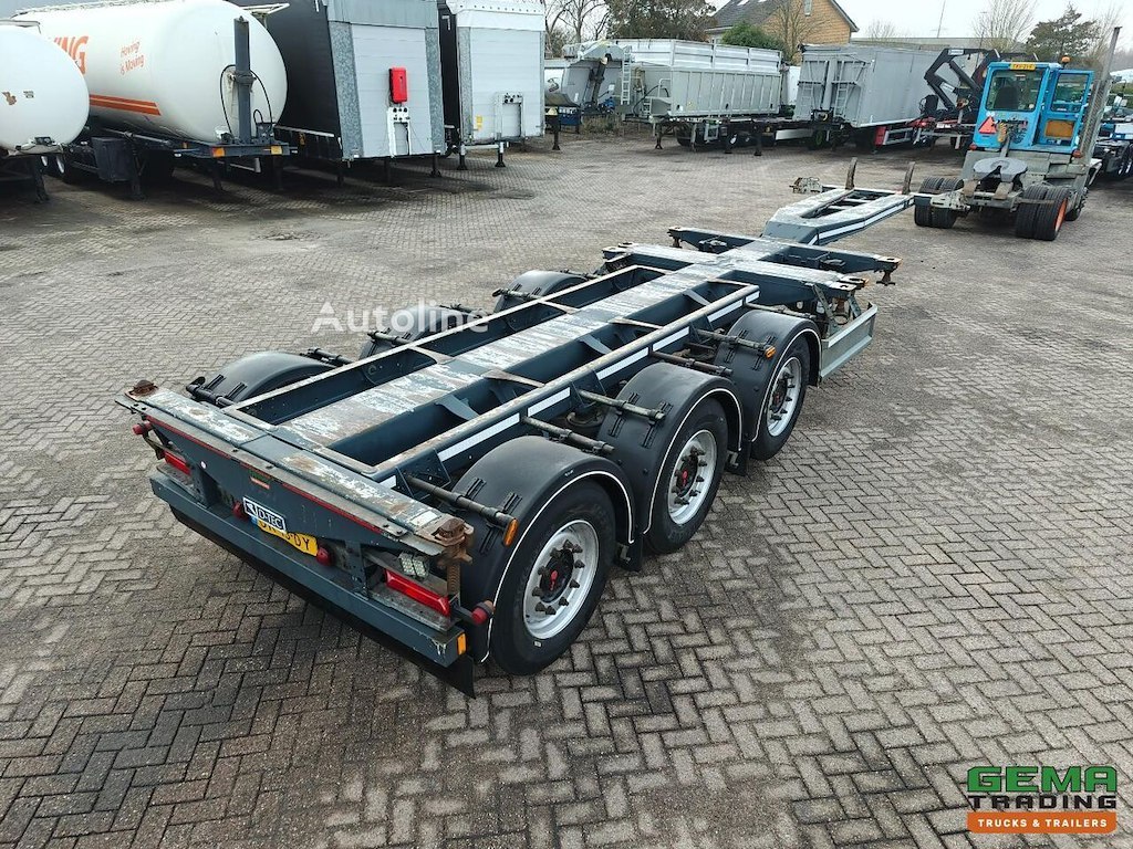 D-Tec FT-LS-S 3-axle SAF - MULTI - Disc brakes - Lift axle - 3x extend poluprikolica za prevoz kontejnera