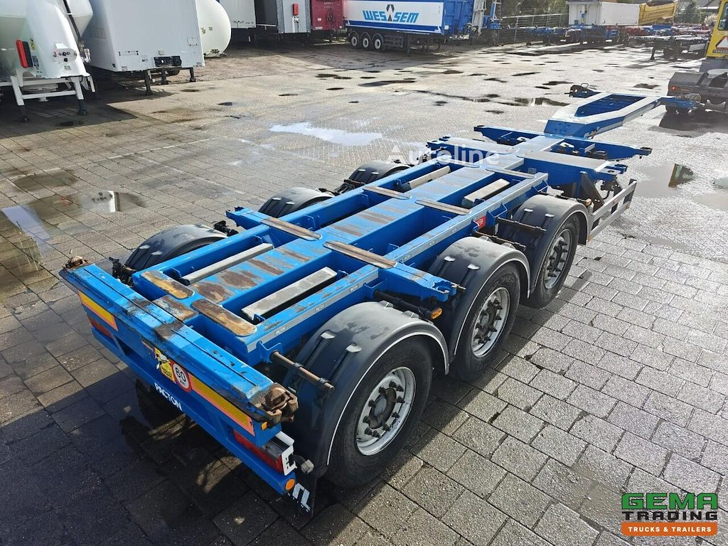 Pacton TXC343 3-axle Valx - Multi - Disc brakes - Lift axle - 3x extend poluprikolica za prevoz kontejnera