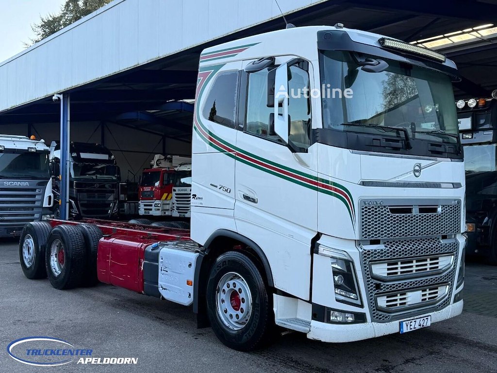 Volvo FH 750 6x2*4 with steering axle, hub reduction, Euro 6, air sus kamion šasija