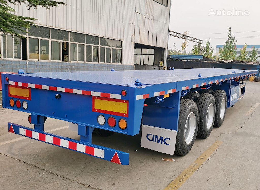 Nova CIMC Tri Axle 40ft Container Flatbed Trailer For Sale poluprikolica platforma