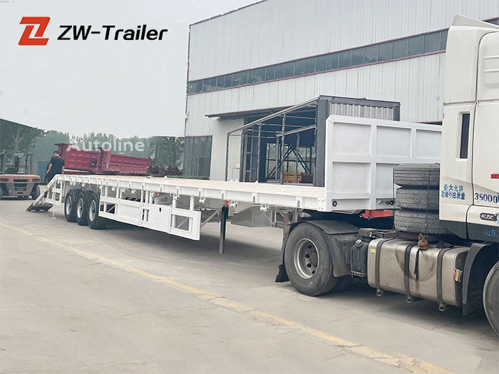 ZW-Trailer 3-Axle Flatbed Semi Trailer with Ladder poluprikolica platforma