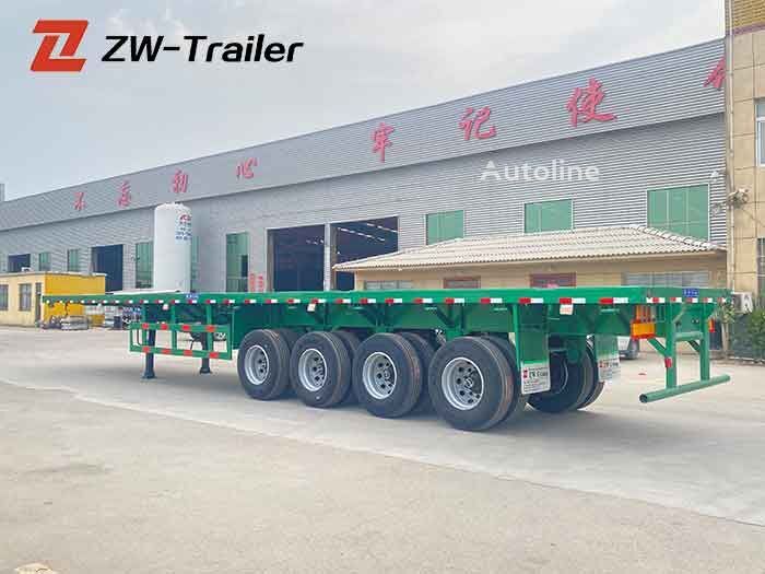 ZW-Trailer 4-Axle Flatbed Trailer – Heavy-Duty Freight Solution poluprikolica platforma