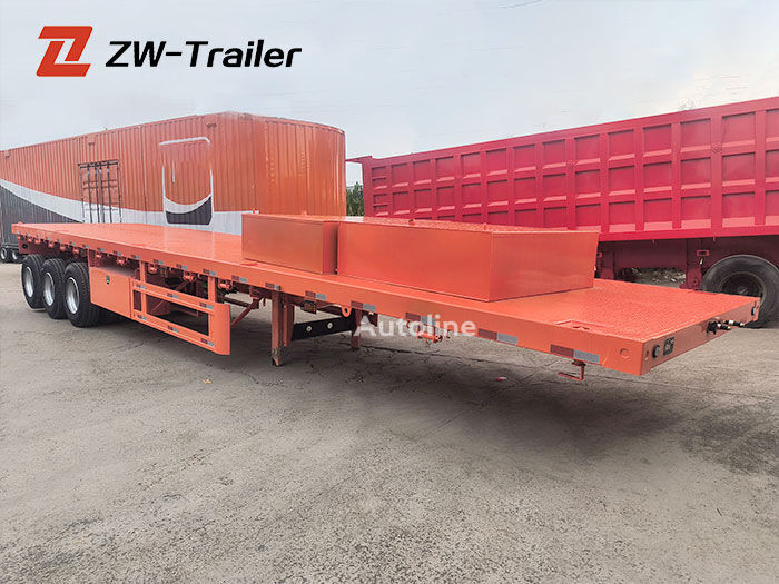ZW-Trailer 3 Axle 40ft Container Flatbed Semi Trailer poluprikolica platforma