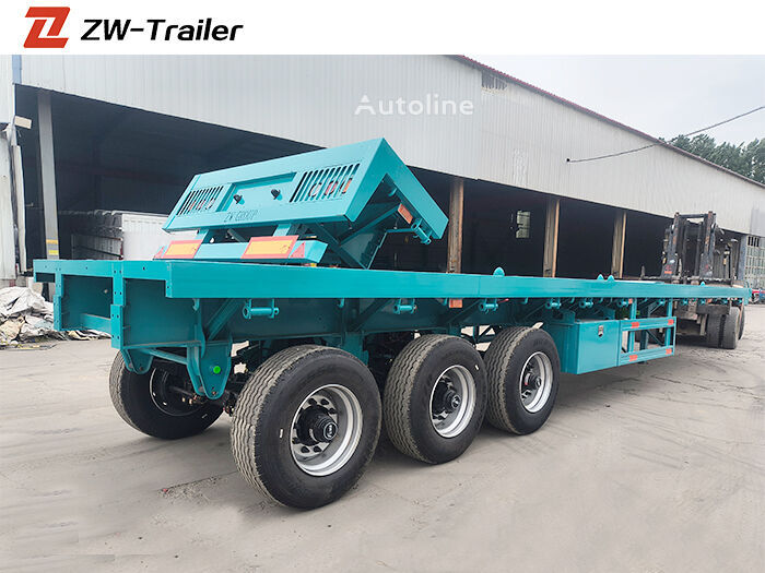 ZW-Trailer 3 Axle 40 ft Flatbed Semi Truck Trailer poluprikolica platforma