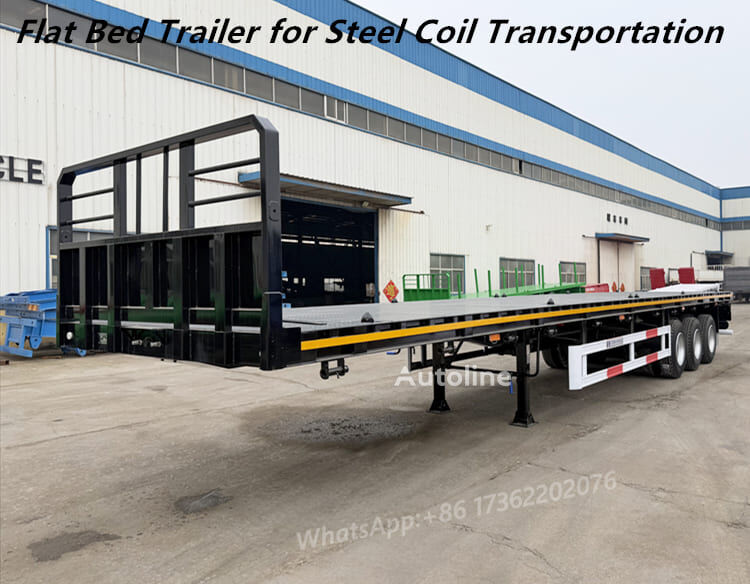 Nova Titan Customized Flat Bed Trailer for Steel Coil Transportation poluprikolica platforma