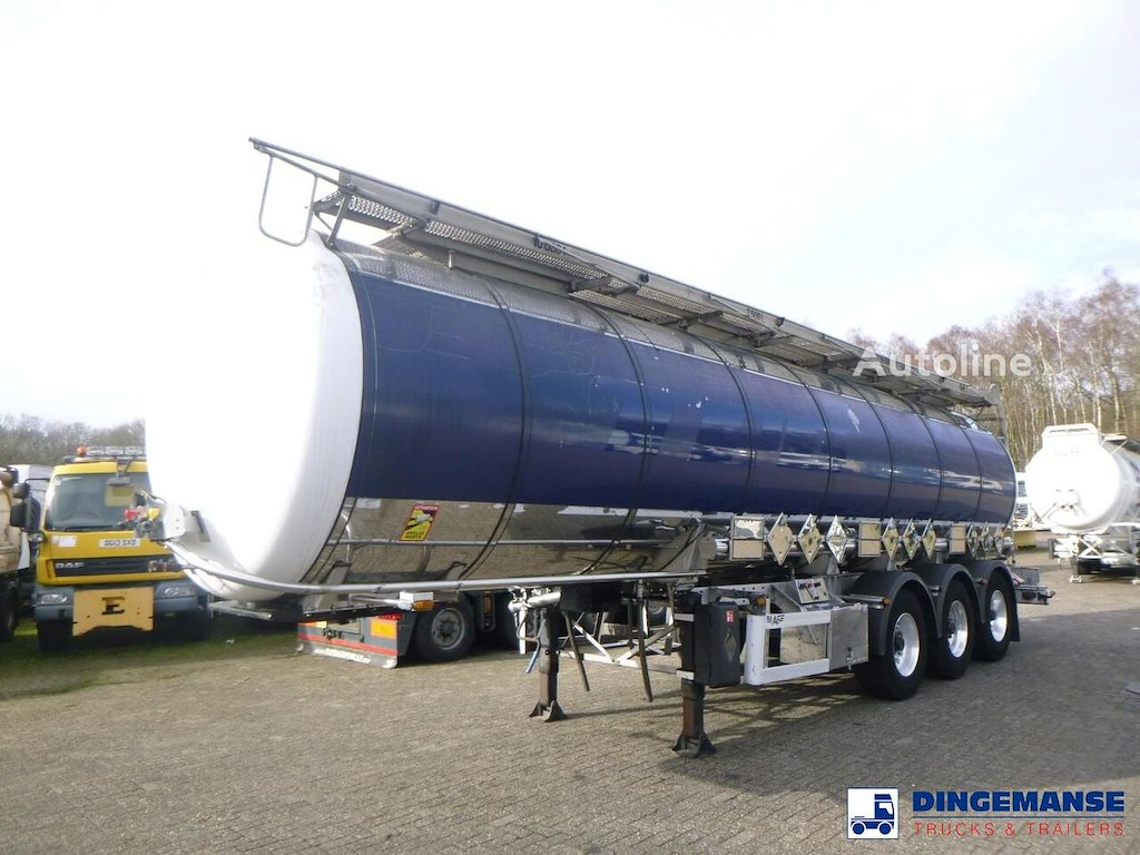 Burg Chemical tank inox L4BH 32.5 m3 / 3 comp cisterna za prevoz hemikalija