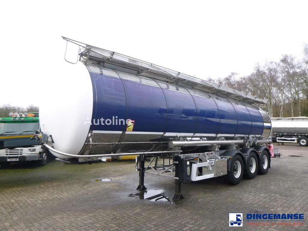 Burg Chemical tank inox L4BH 30 m3 / 1 comp cisterna za prevoz hemikalija
